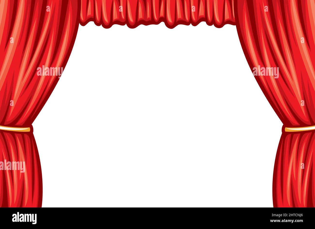 Red theater curtain to theater stage vector illustration Stock Vector ...