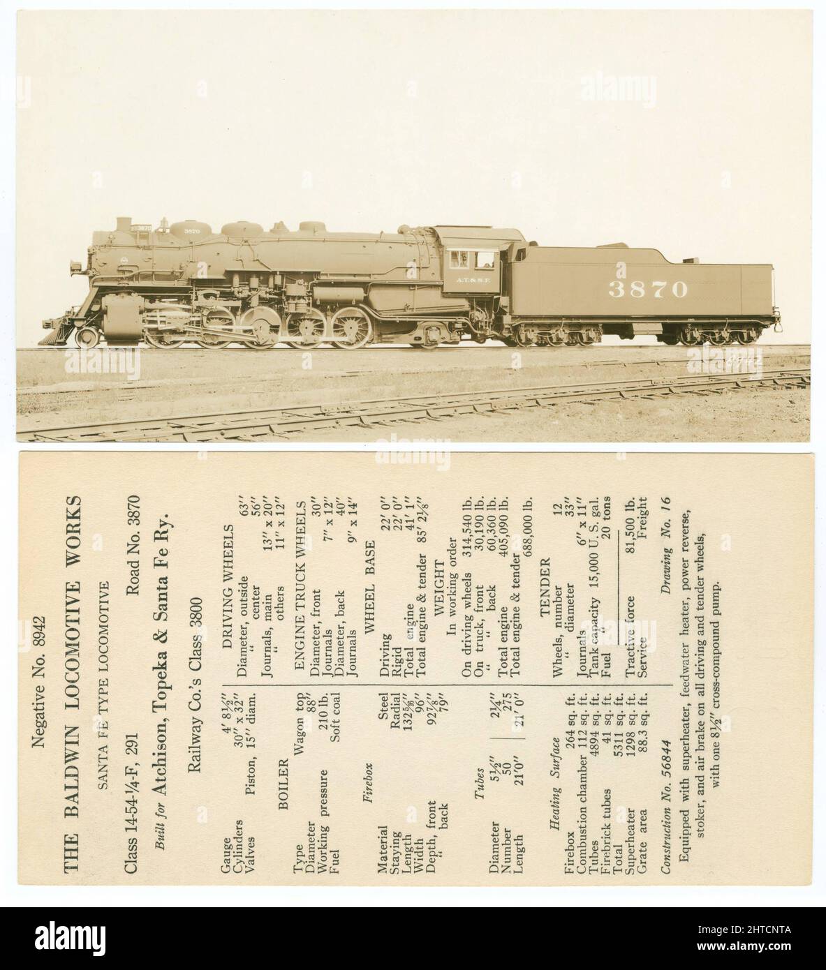 Vintage book page with an old train and technical details Stock Photo ...