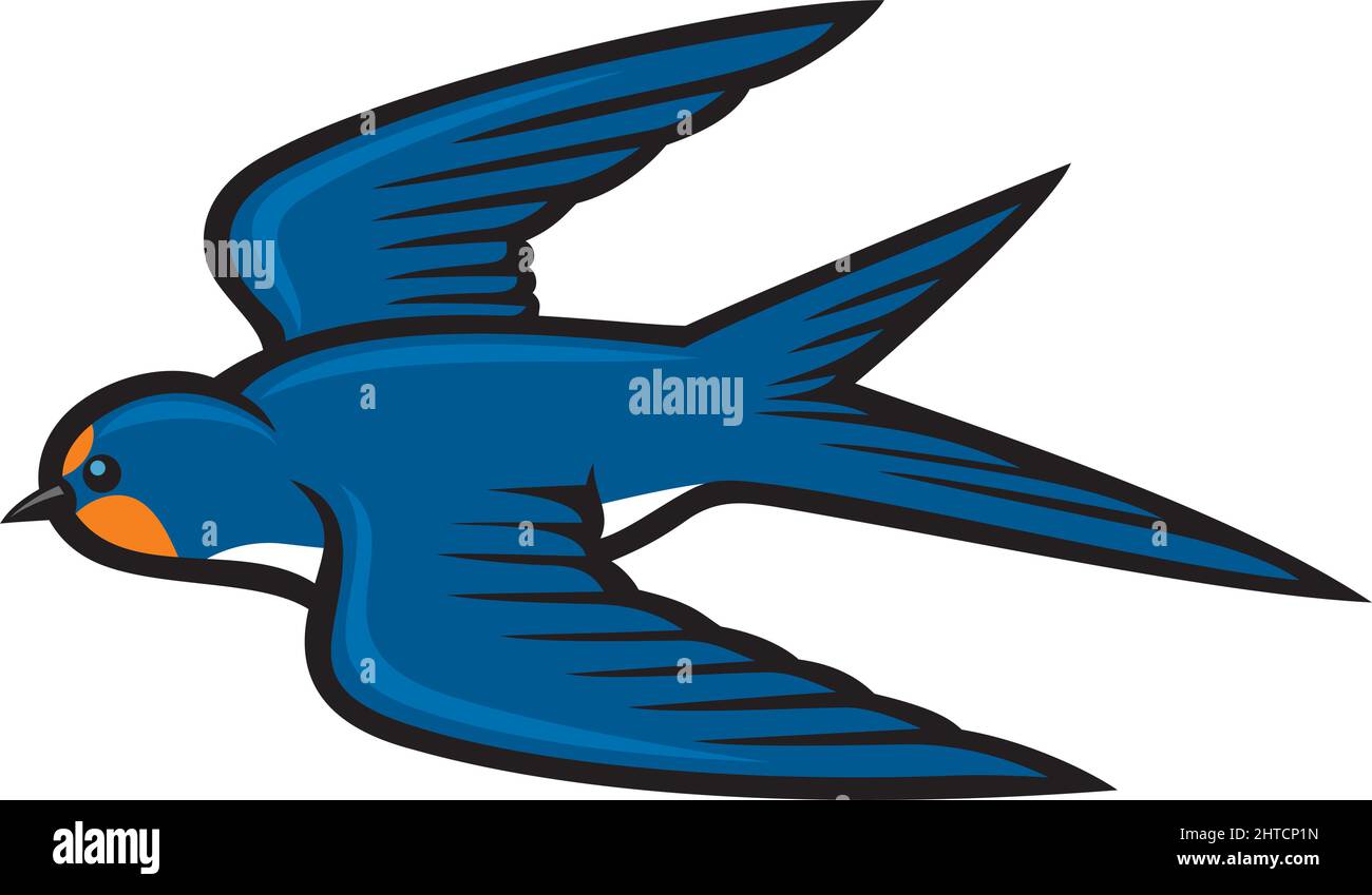 Swallow painting Stock Vector Images - Alamy