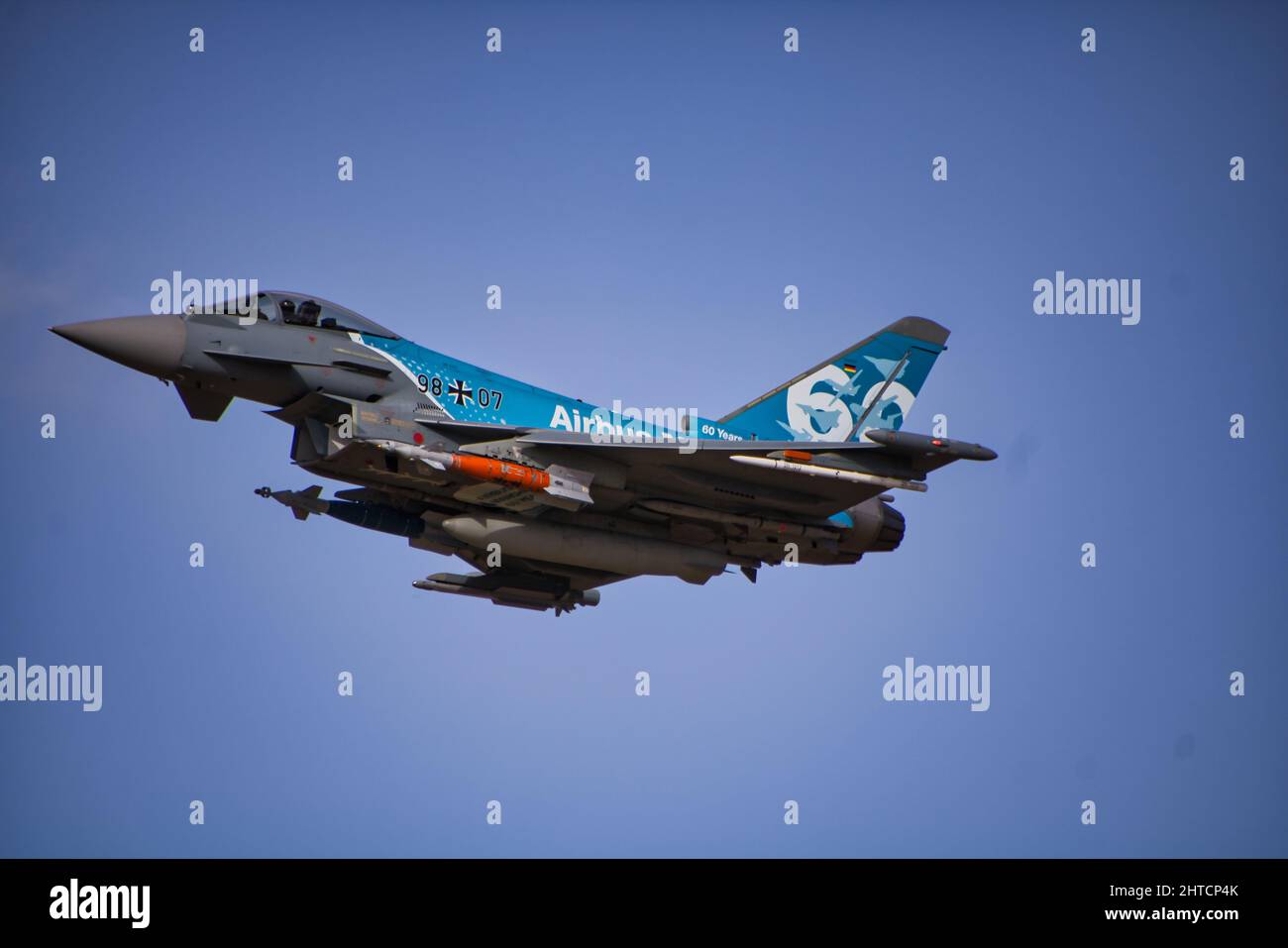 Eurofighter 60 Jahre edition im Tiefflug Stock Photo - Alamy