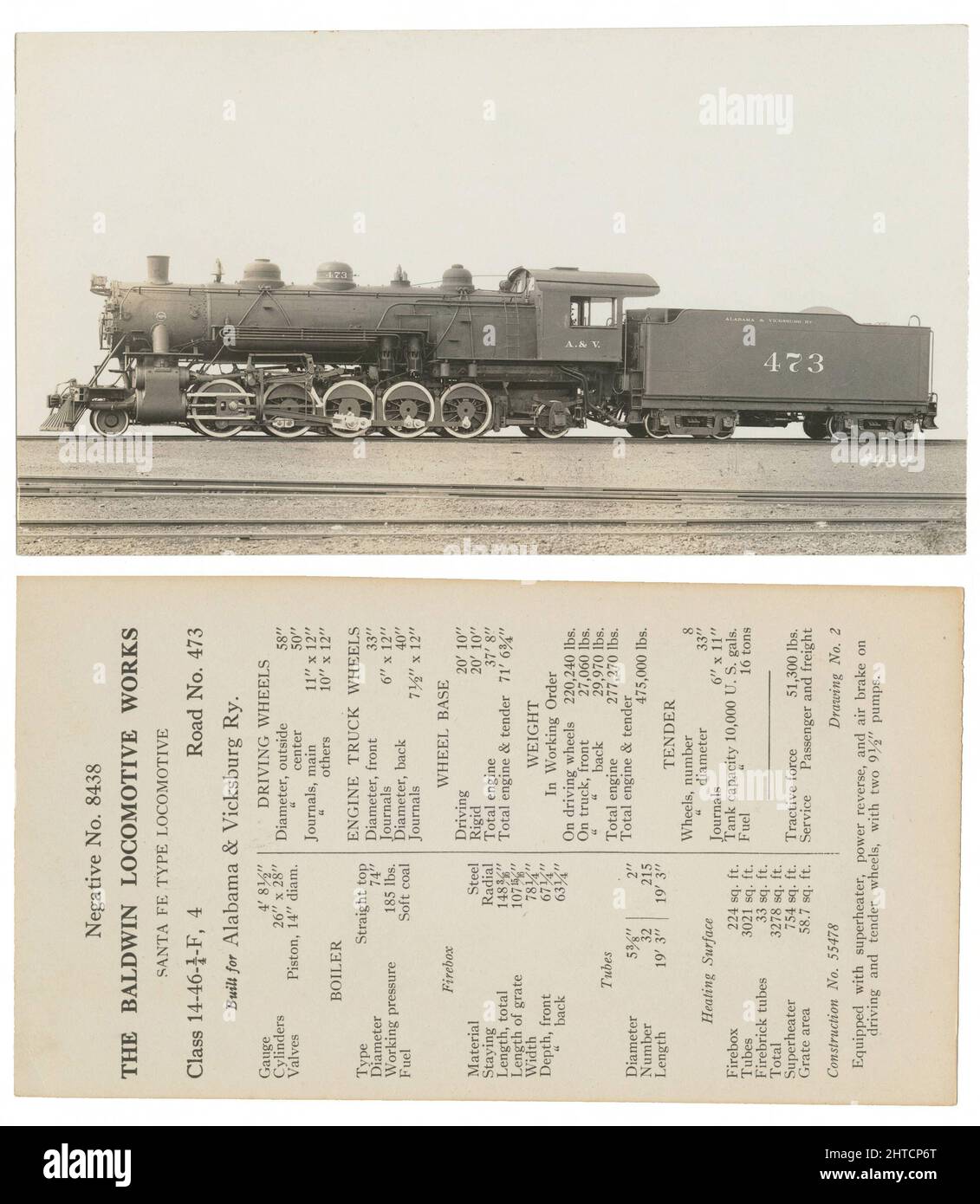 Vintage book page with an old train and technical details Stock Photo ...