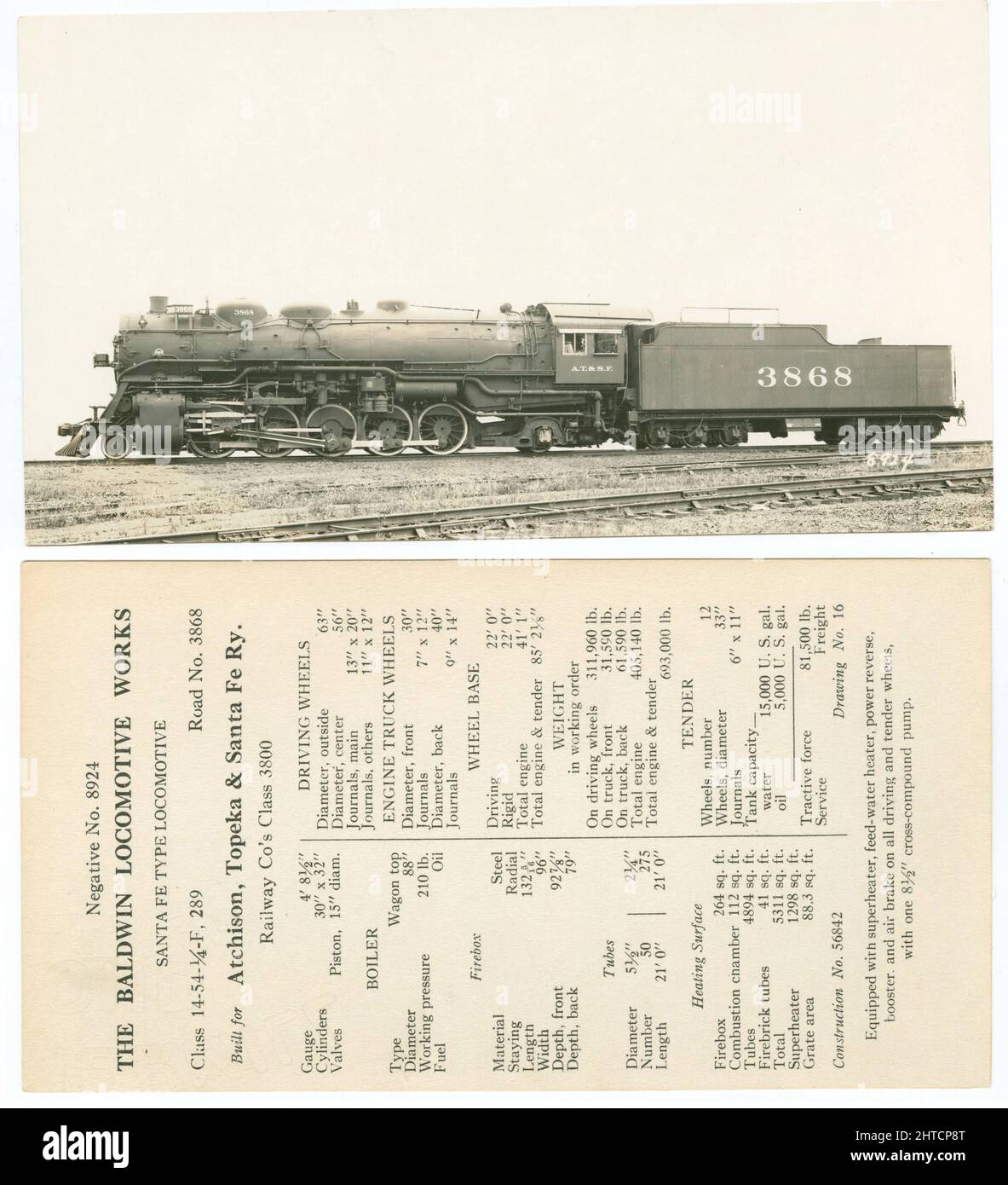 Vintage book page with an old train and technical details Stock Photo ...