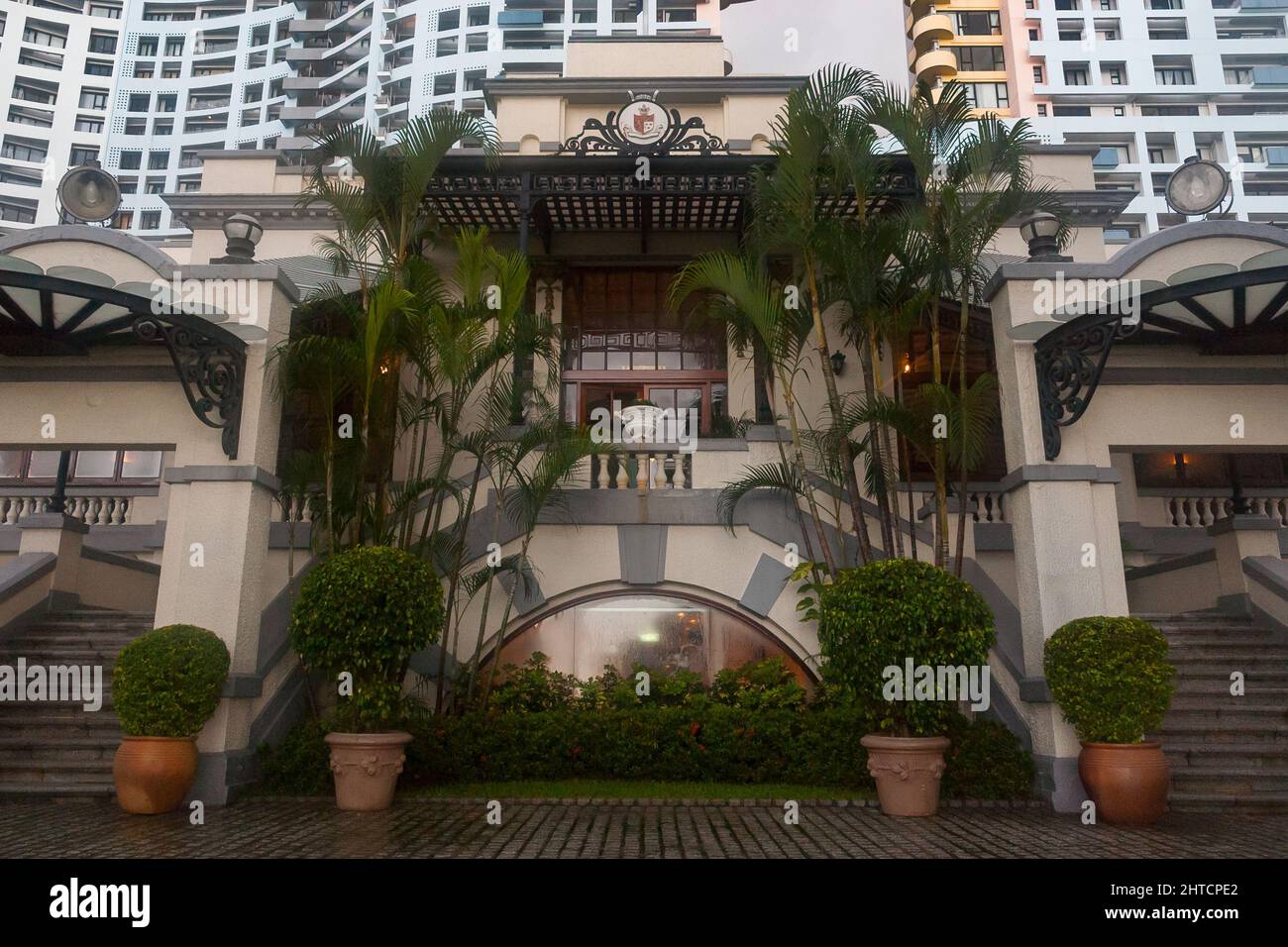 Rebuilt replica of the entrance to the demolished former colonial era ...