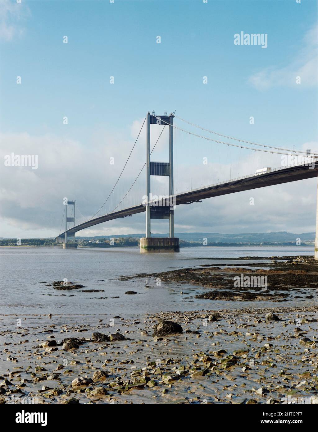 Severn Bridge, M48, Aust, South Gloucestershire, 10/11/1987. The Severn ...