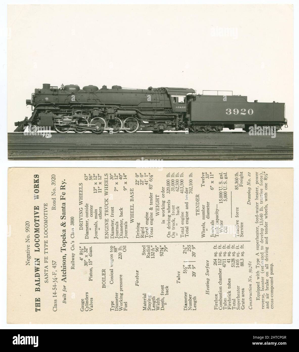 Vintage book page with an old train and technical details Stock Photo ...