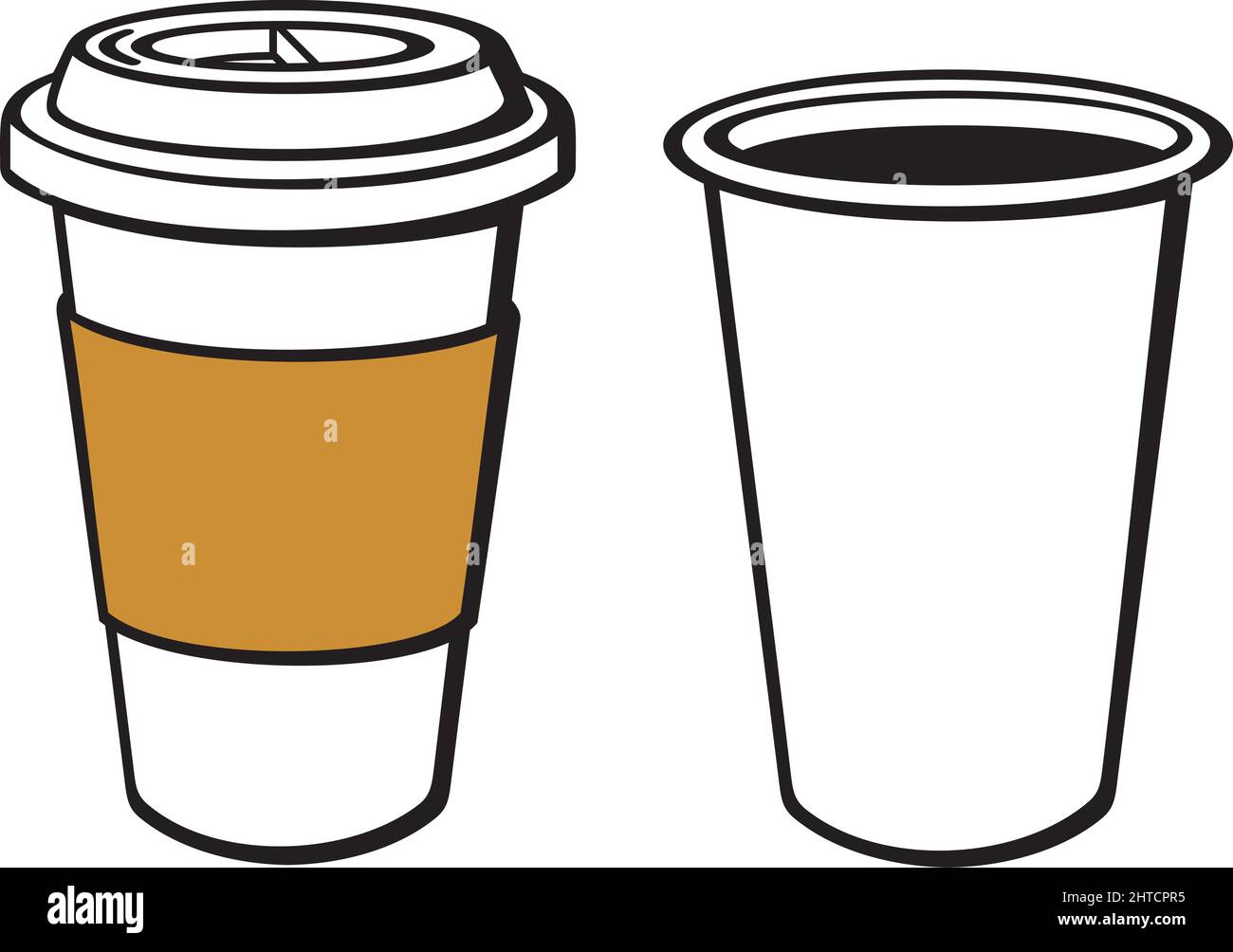 Paper cup of coffee vector illustration Stock Vector Image & Art - Alamy