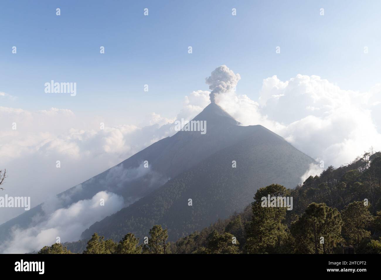 View of the Fuego Volcano eruption Stock Photo - Alamy