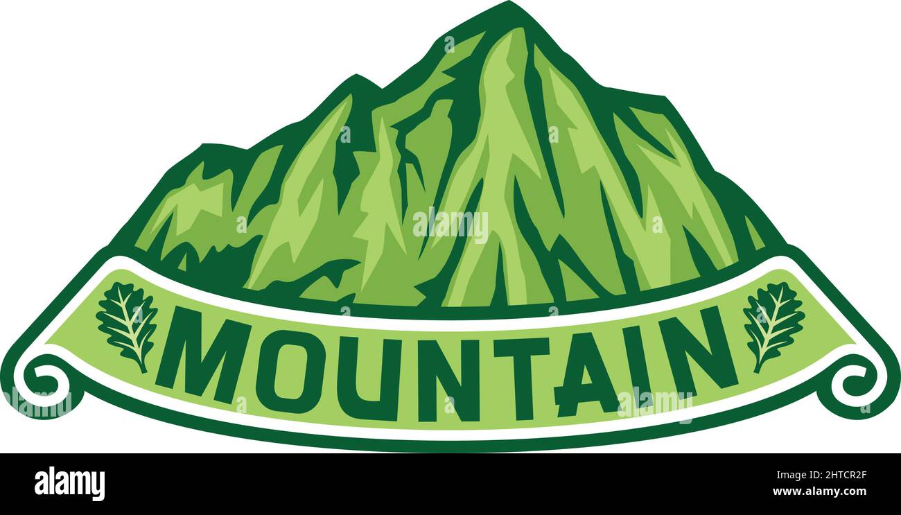 Mountain landscape label vector illustration Stock Vector Image & Art ...