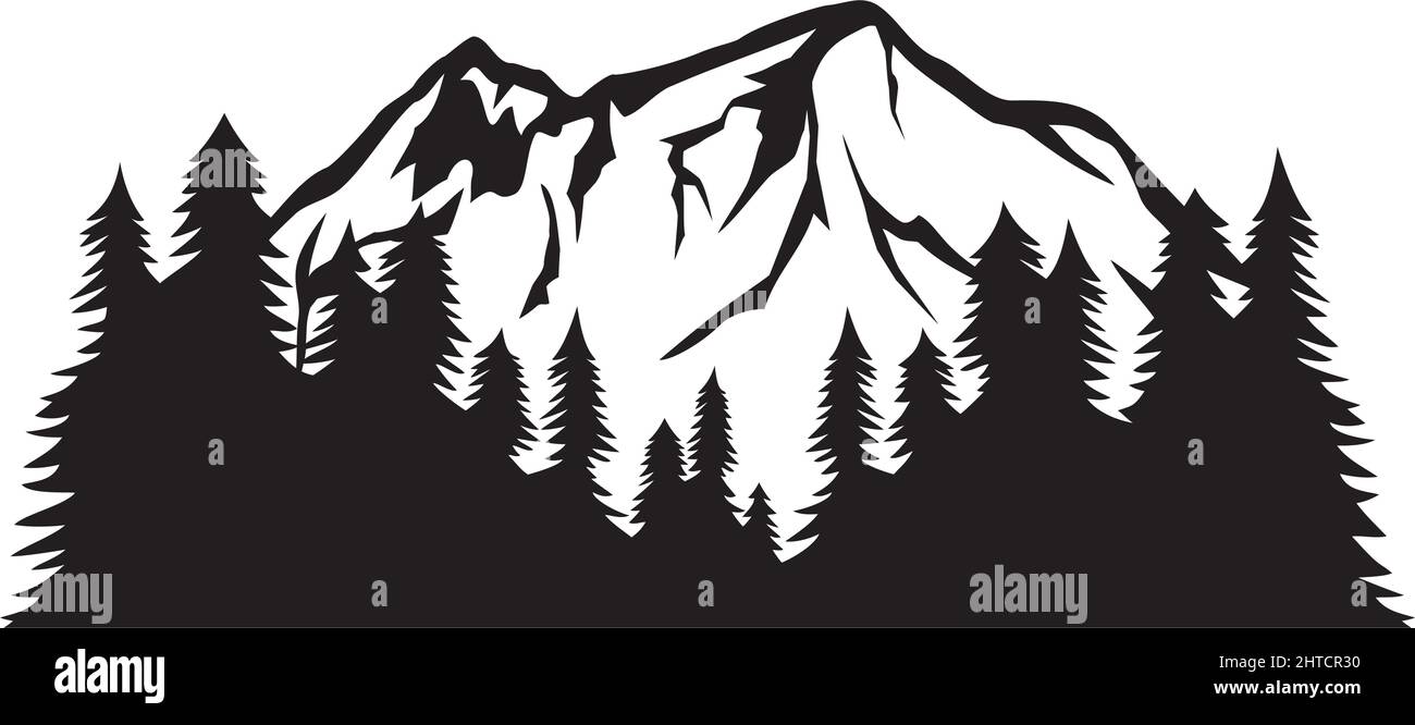 Mountain Landscape Vector Illustration Stock Vector Image Art Alamy