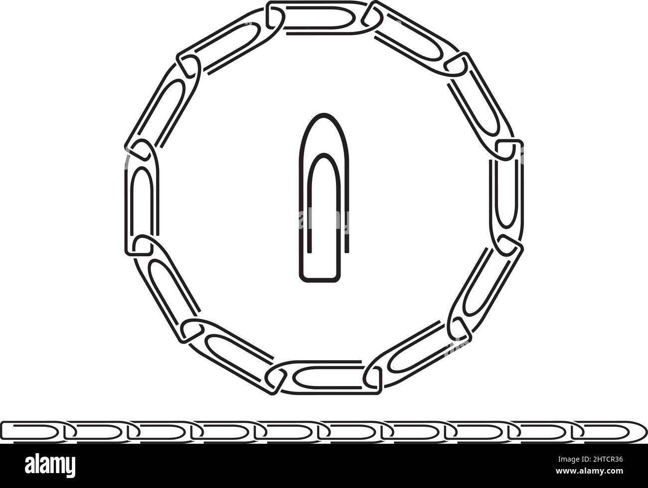 Paperclip circle icon Stock Vector Images - Alamy
