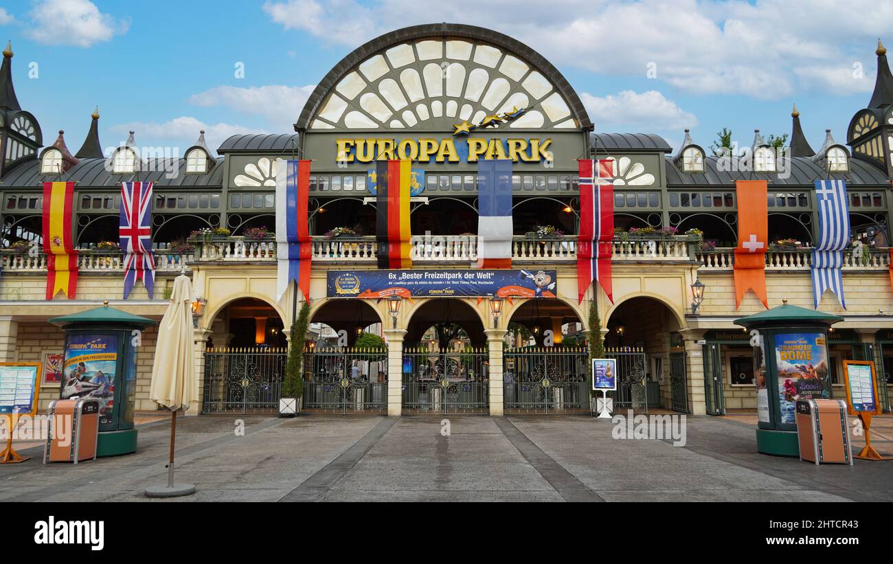 Rust, Germany-July.21: Entrance gate to Europa-Park Stock Photo - Alamy