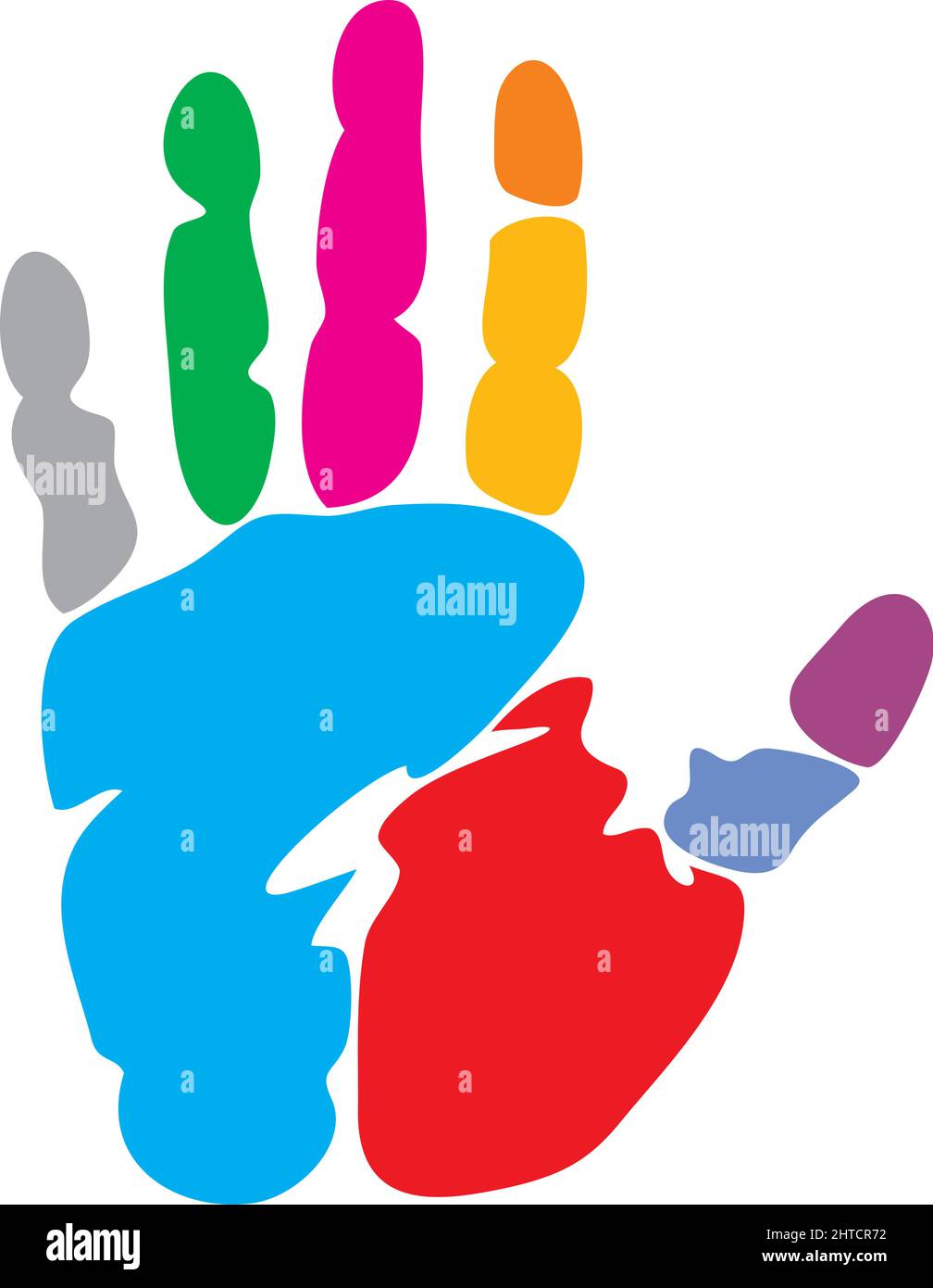 Print of a hand vector illustration Stock Vector Image & Art - Alamy