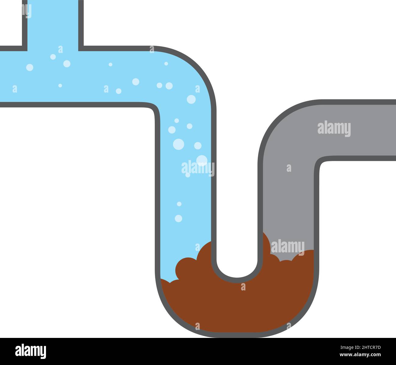 Blocked water pipe (clog icon) vector illustration Stock Vector Image ...