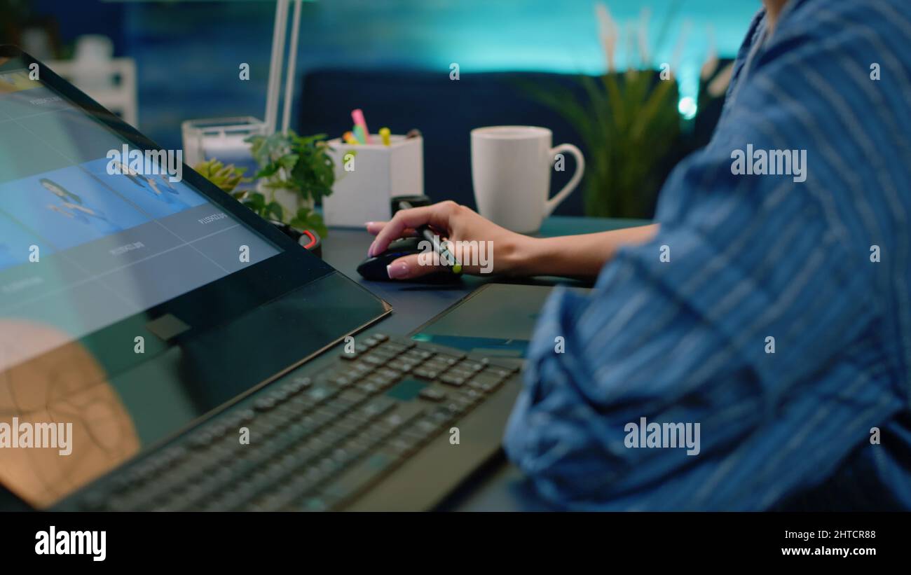 Editing artist doing retouch work hi-res stock photography and images ...
