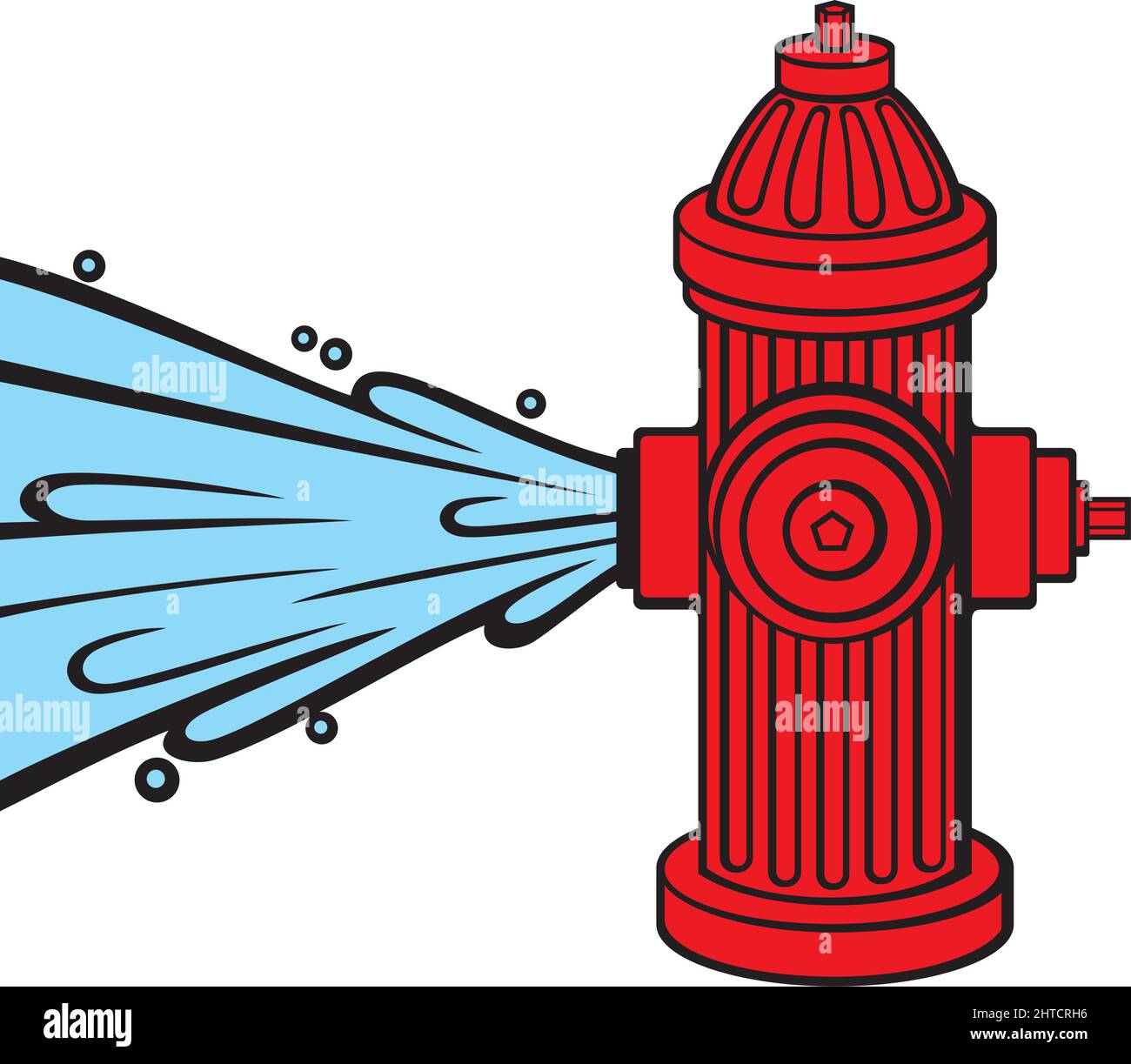 Open fire hydrant vector illustration Stock Vector Image & Art - Alamy