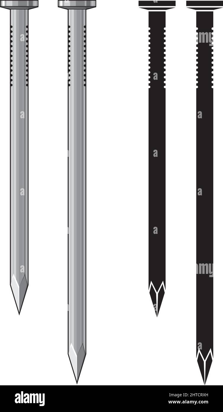 Nail. Vector illustration isolated on white background Stock Vector ...