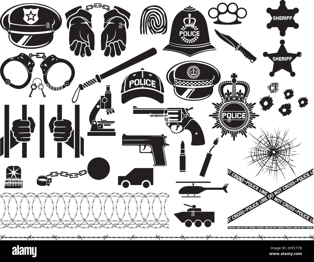 Police icons vector illustration Stock Vector Image & Art - Alamy