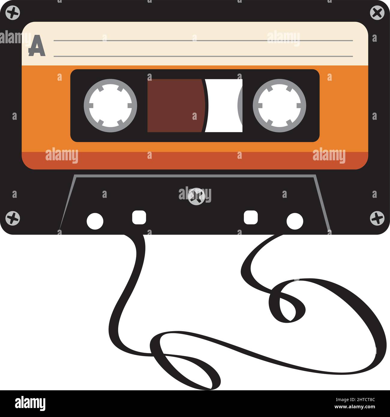 Retro disco audio cassette Stock Vector Images - Alamy