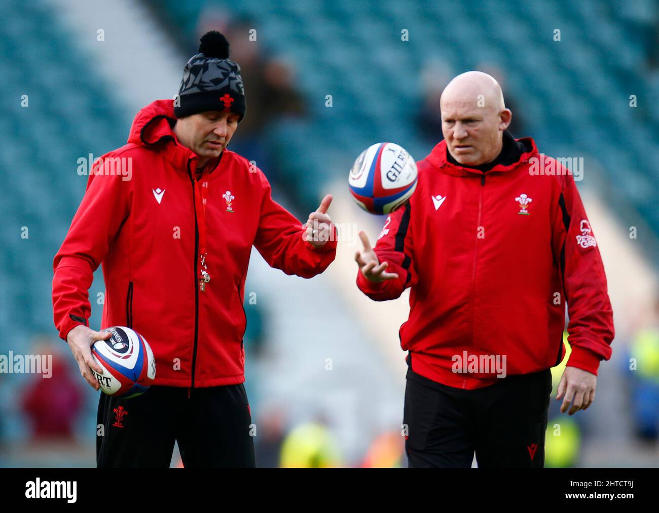LONDON, ENGLAND - FEBRUARY 26: L-R Stephen Jones Assistant Coach-Attack ...