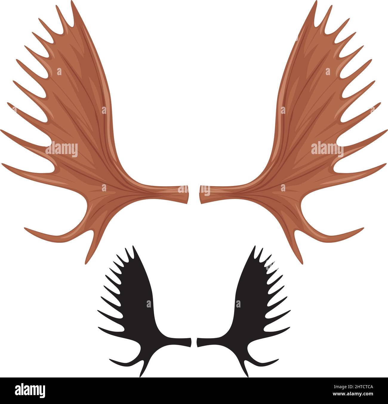 Horns of moose (antlers) vector illustration Stock Vector Image & Art ...