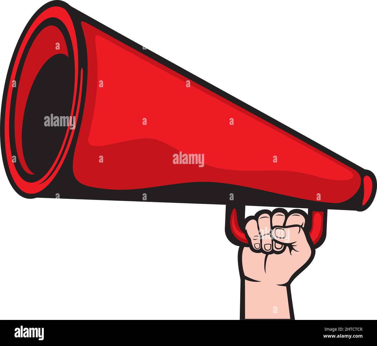 Loudspeaker megaphone in hand Stock Vector Images - Alamy