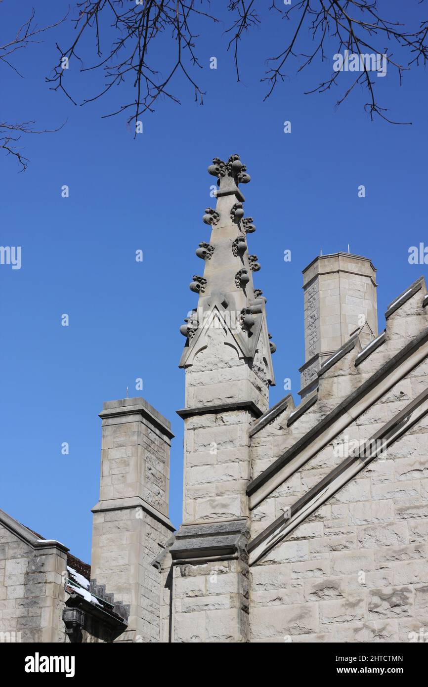 Majestic medieval stone tower with a strong Gothic influence Stock ...