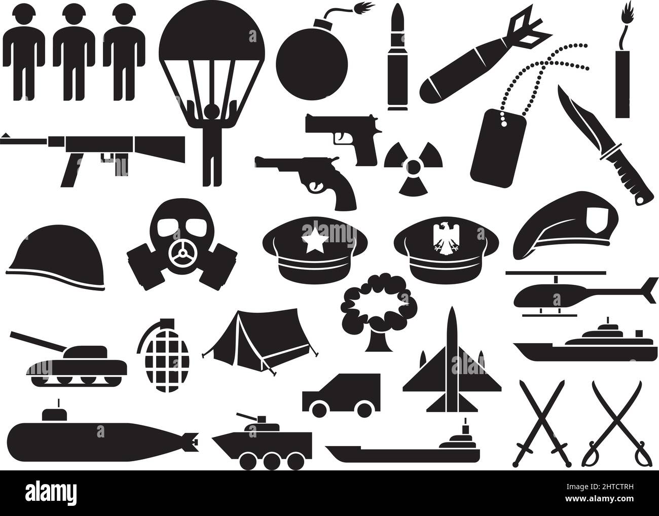 Military icons vector illustration Stock Vector Image & Art - Alamy