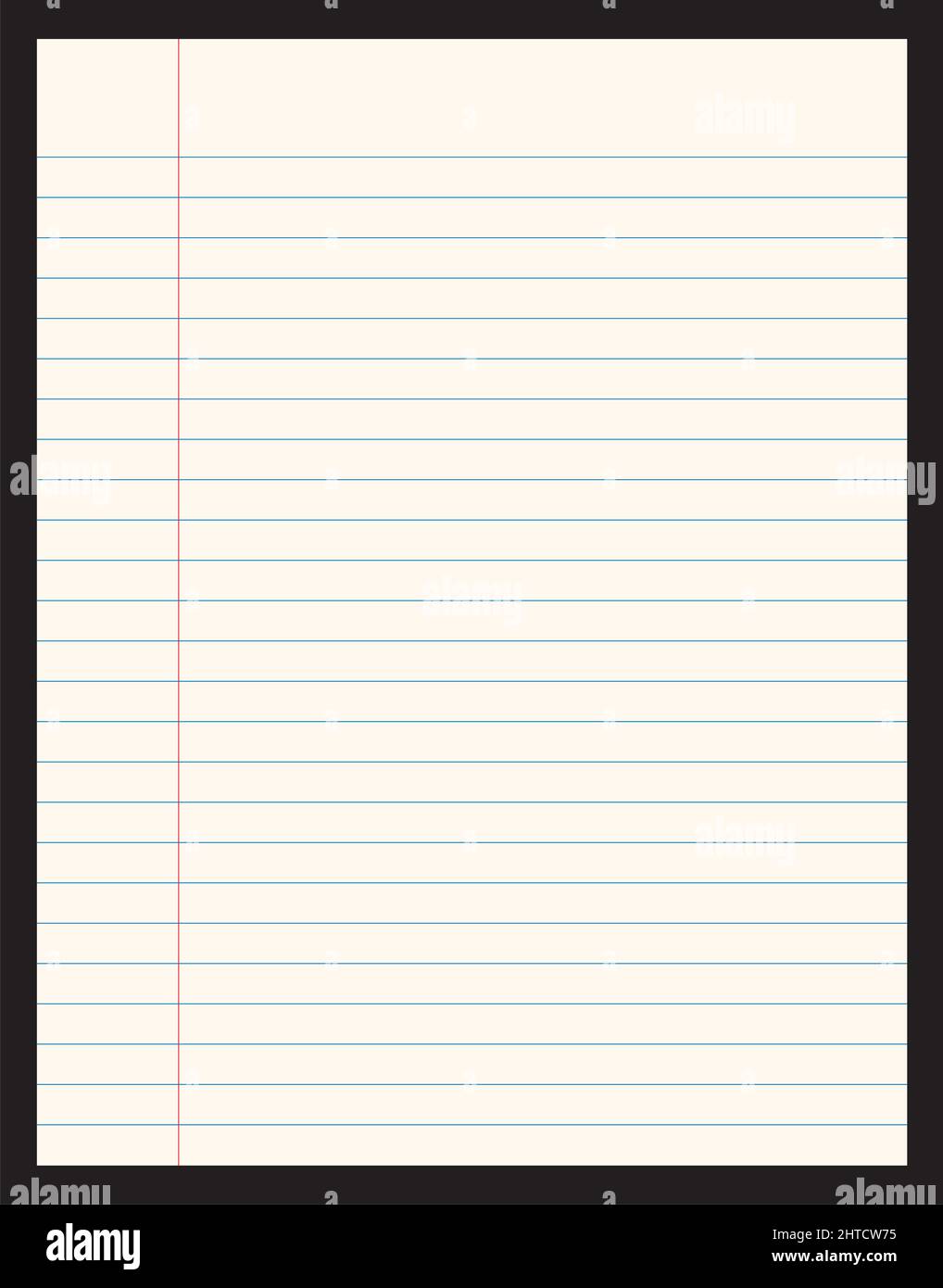 Line page from notepad vector illustration Stock Vector Image & Art - Alamy