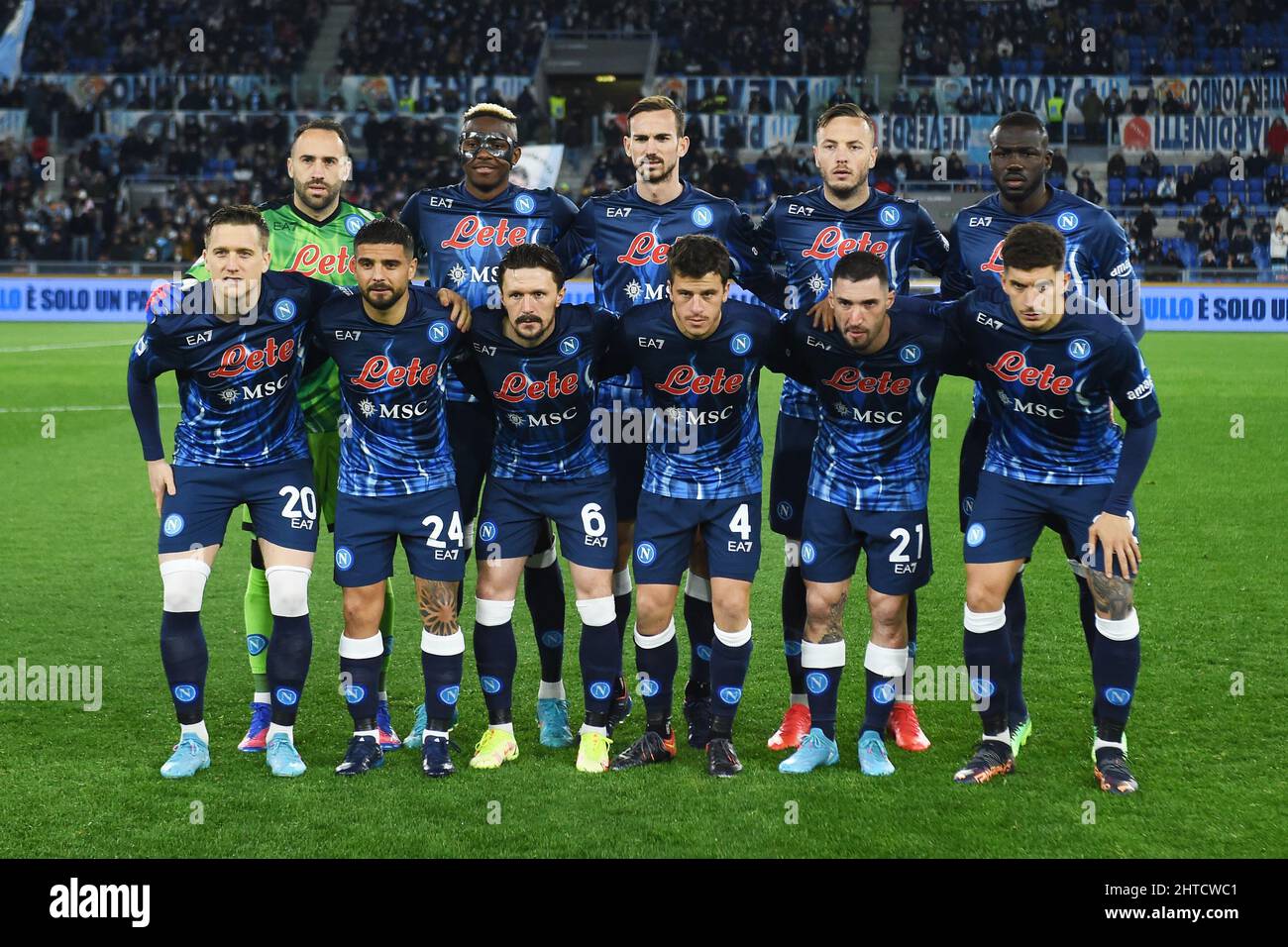 Rome, Italy , February 27th , 2022 Pictured left to right, Napoli's ...