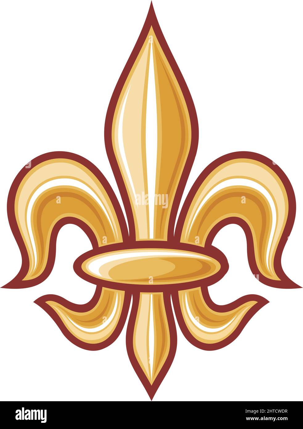 Lily flower - heraldic symbol vector illustration Stock Vector Image ...