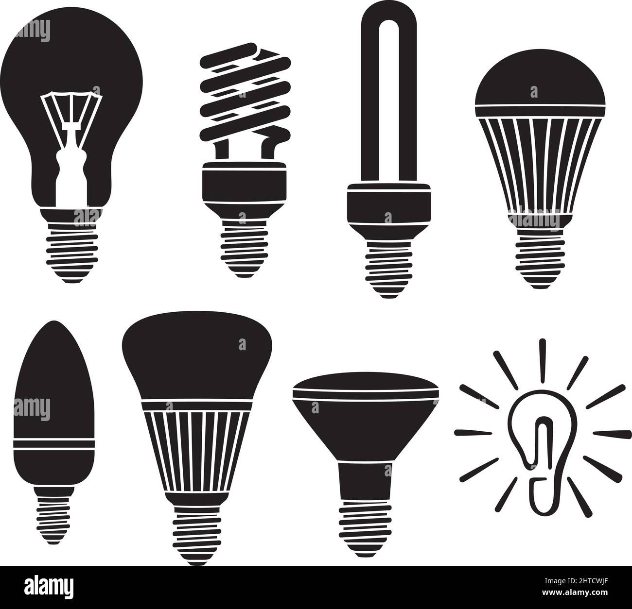 Light bulbs icons set vector illustration Stock Vector Image & Art - Alamy