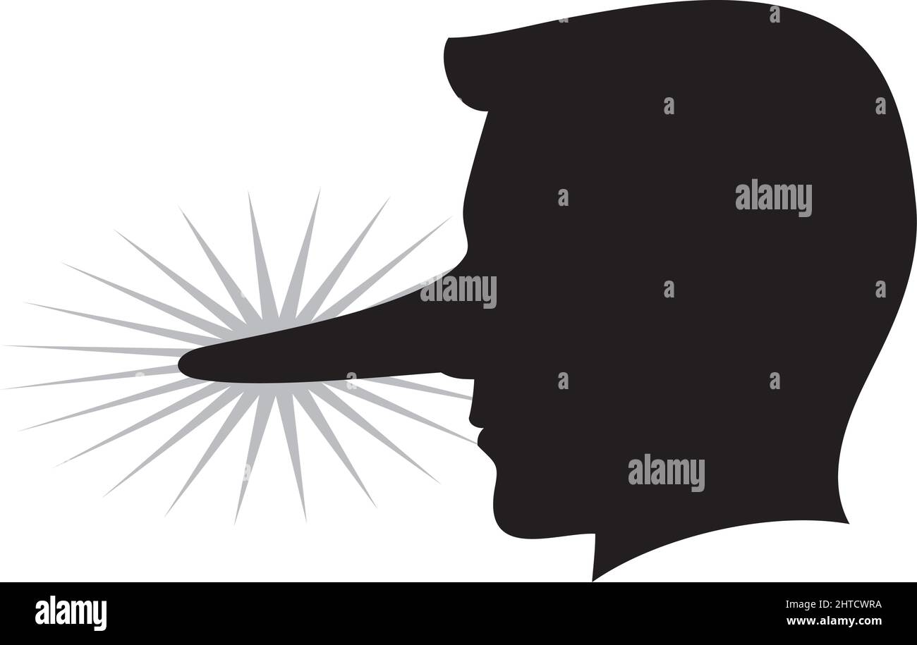 Lying man with long nose vector illustration Stock Vector Image & Art ...