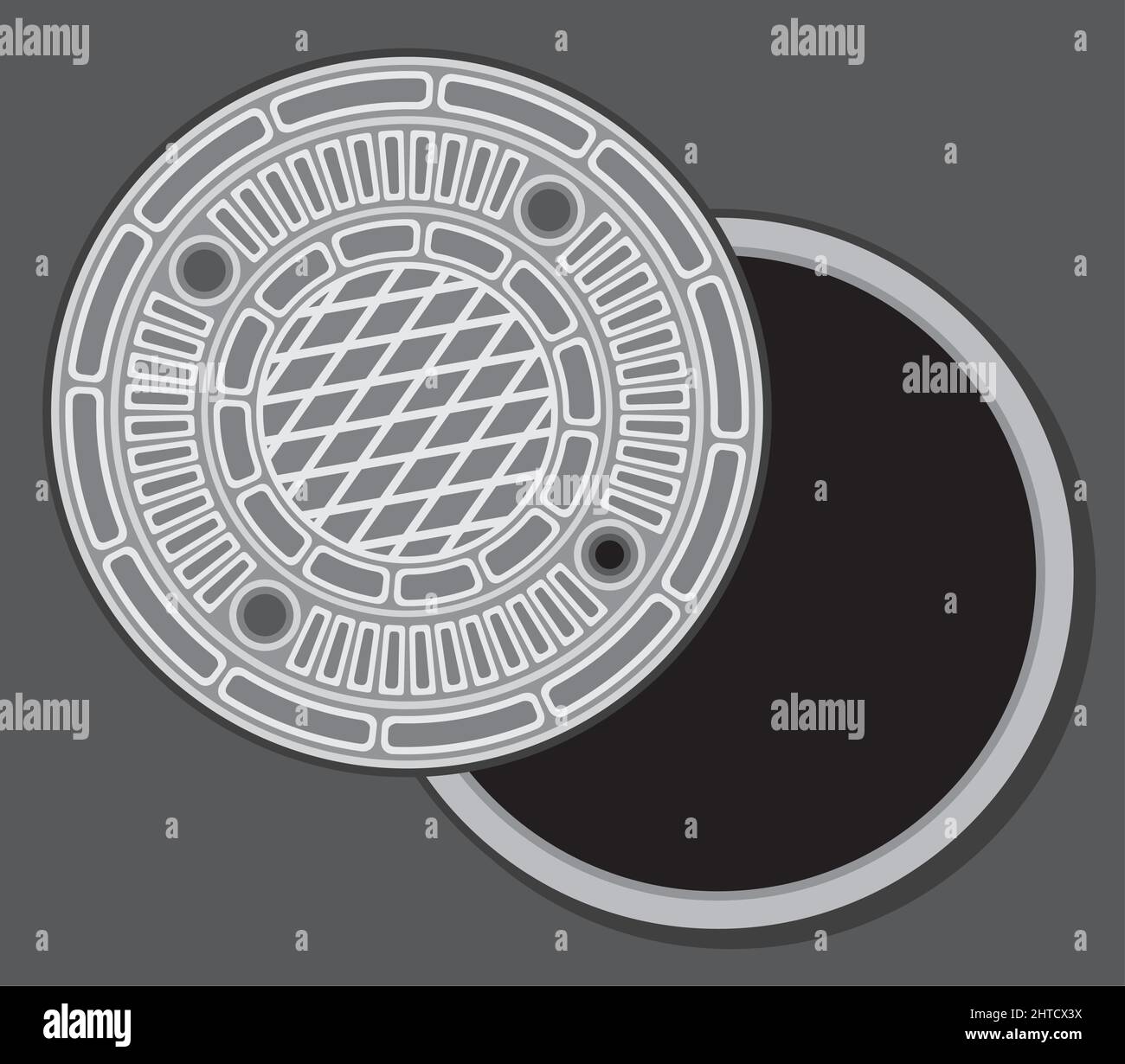 Round drain lid Stock Vector Images - Alamy