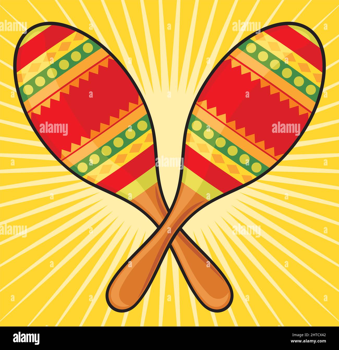 Colorful Mexican maracas vector illustration Stock Vector Image & Art ...