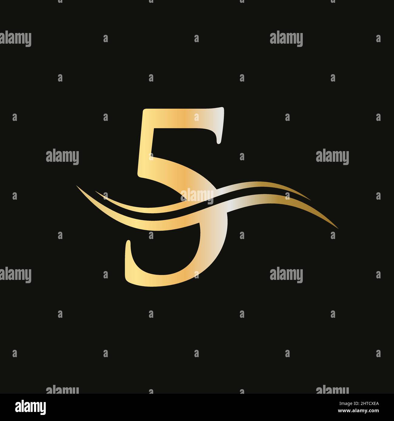 Modern 5 Logo Design for business and company identity. Creative 5 ...