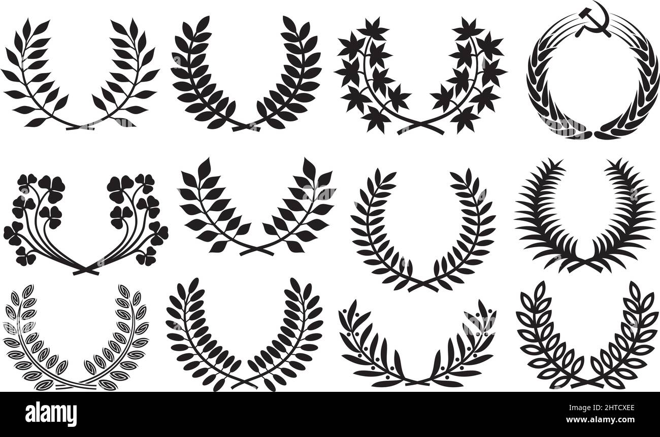 Laurel wreath vector illustration Stock Vector Image & Art - Alamy