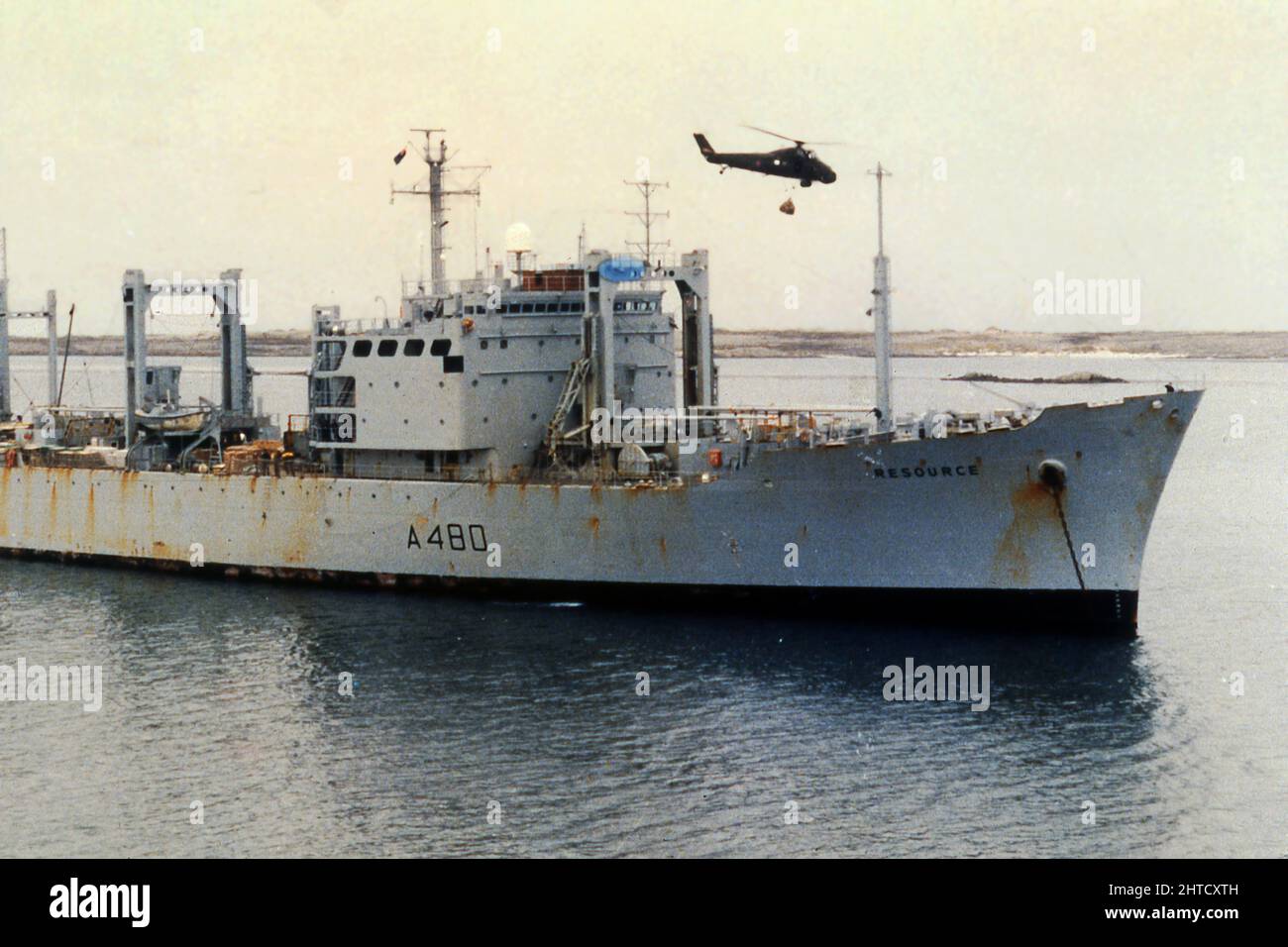 RFA Resource (A480), Falklands War, 1982. RFA Resource was an armament ...