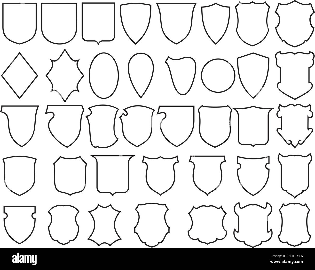 Heraldic shields hi-res stock photography and images - Alamy