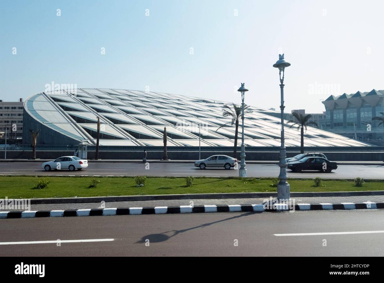 Bibliotheka Alexandrina, Alexandria, Egypt, 2007. The exterior of the ...