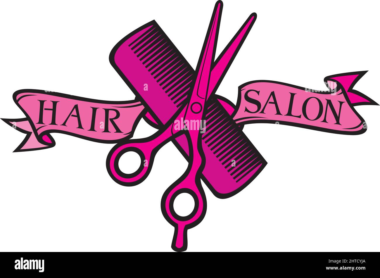Haircut or hair salon symbol vector illustration Stock Vector Image ...