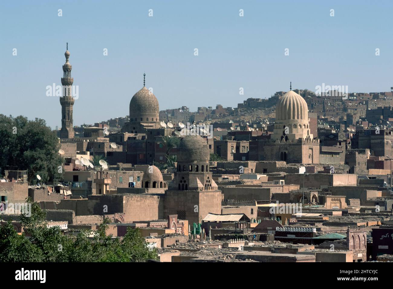 Cairo, Egypt, 2007. A view of the city skyline with mosques, minarets ...