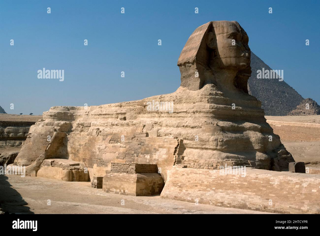 Sphinx, Giza, Egypt, 2007. The Sphinx of Giza, representing a creature ...
