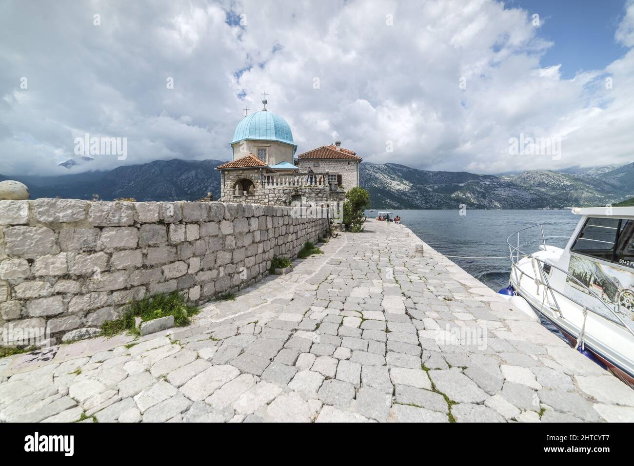 Low angle of an old church in Montenegro, Adriatic sea Stock Photo - Alamy