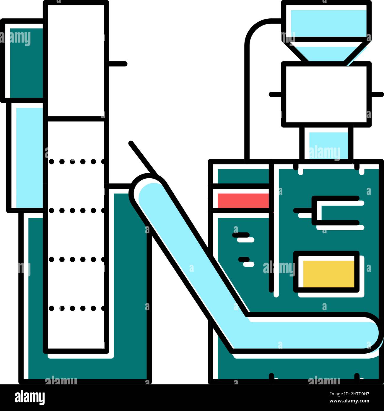 packaging tea factory machine color icon vector illustration Stock ...