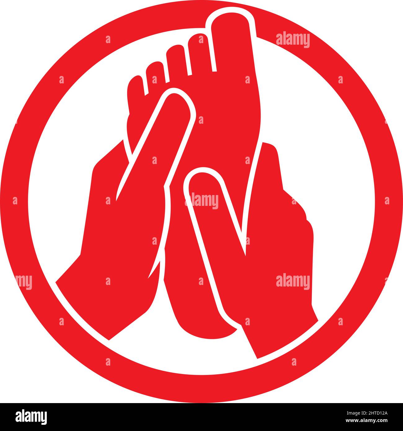 Foot massage symbol (icon) vector illustration Stock Vector Image & Art ...