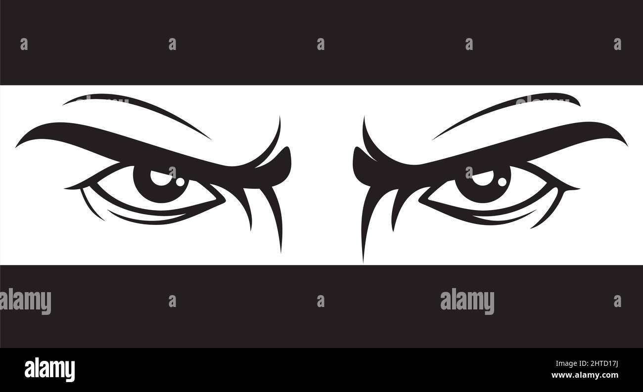 Angry look (Bad eyes) vector illustration Stock Vector Image & Art - Alamy
