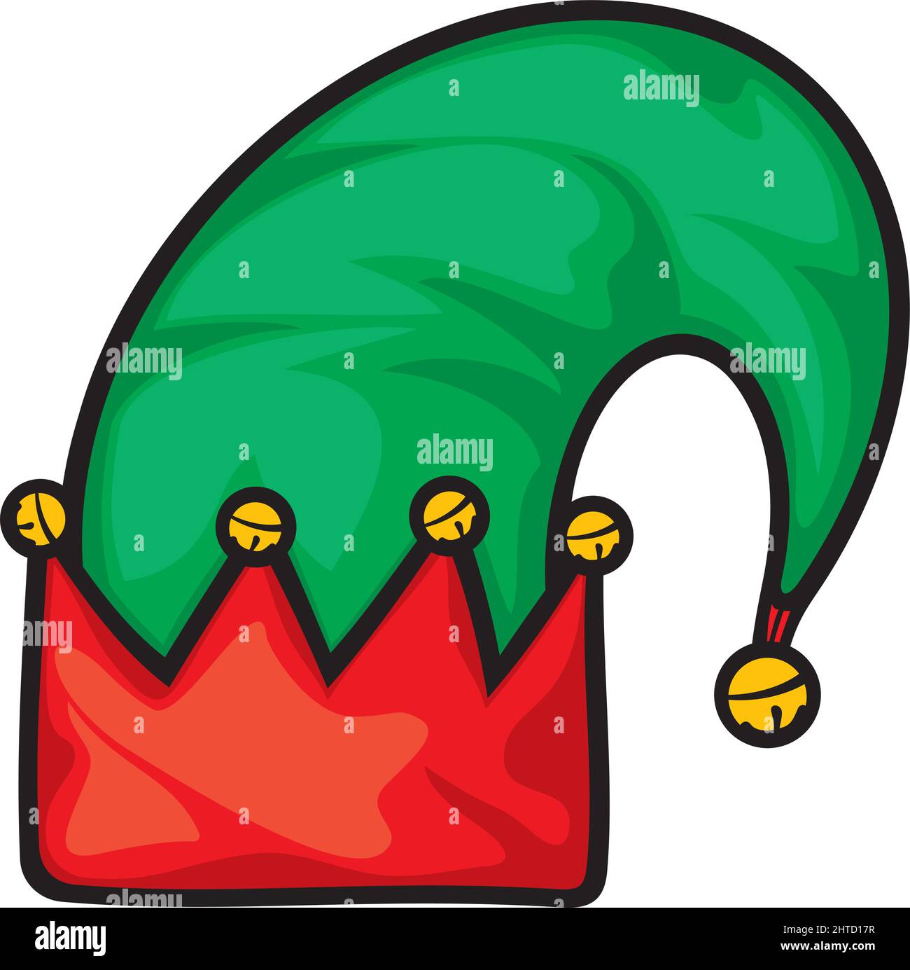 Christmas elf hat vector illustration Stock Vector Image & Art - Alamy