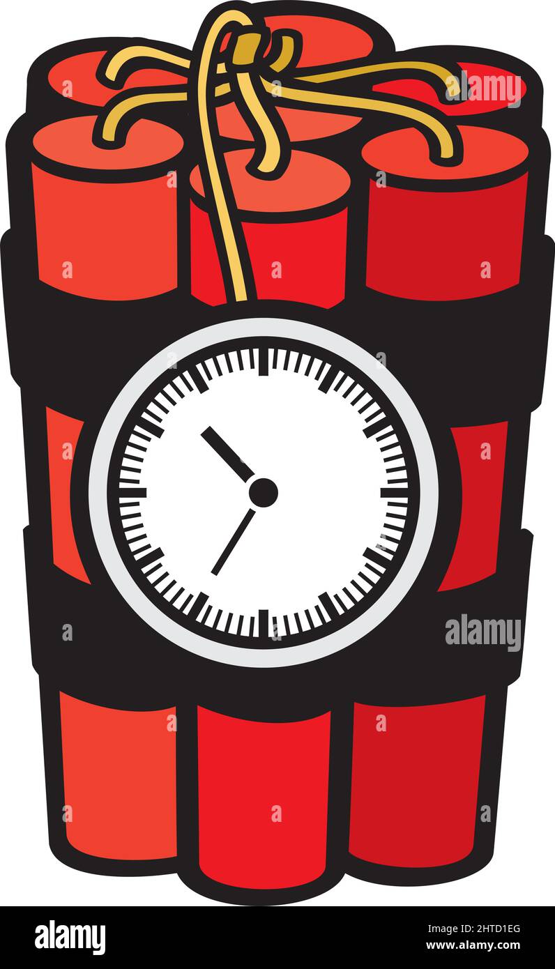 Dynamite sticks with clock timer vector illustration (bomb Stock Vector ...