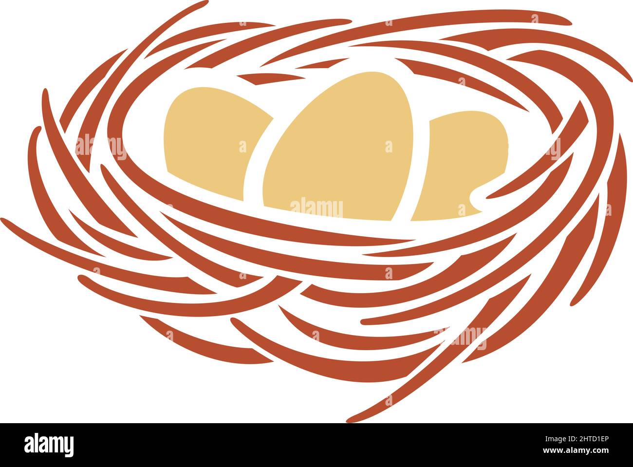 Eggs and nest vector illustration Stock Vector Image & Art - Alamy