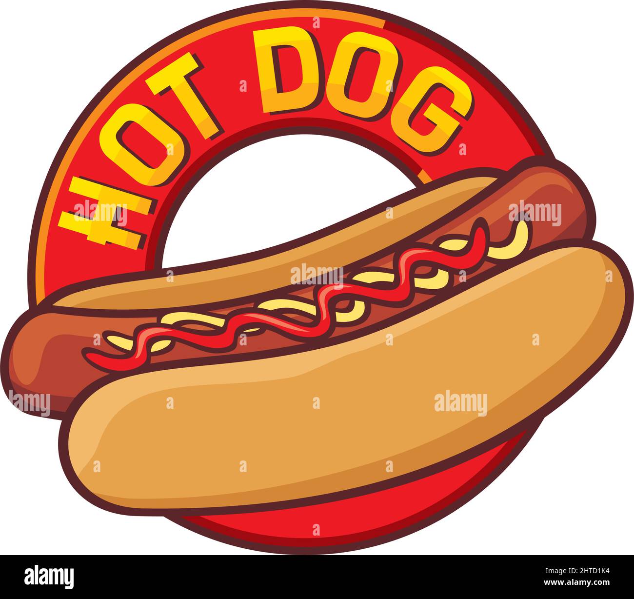 Hot dog vector illustration Stock Vector Image & Art - Alamy